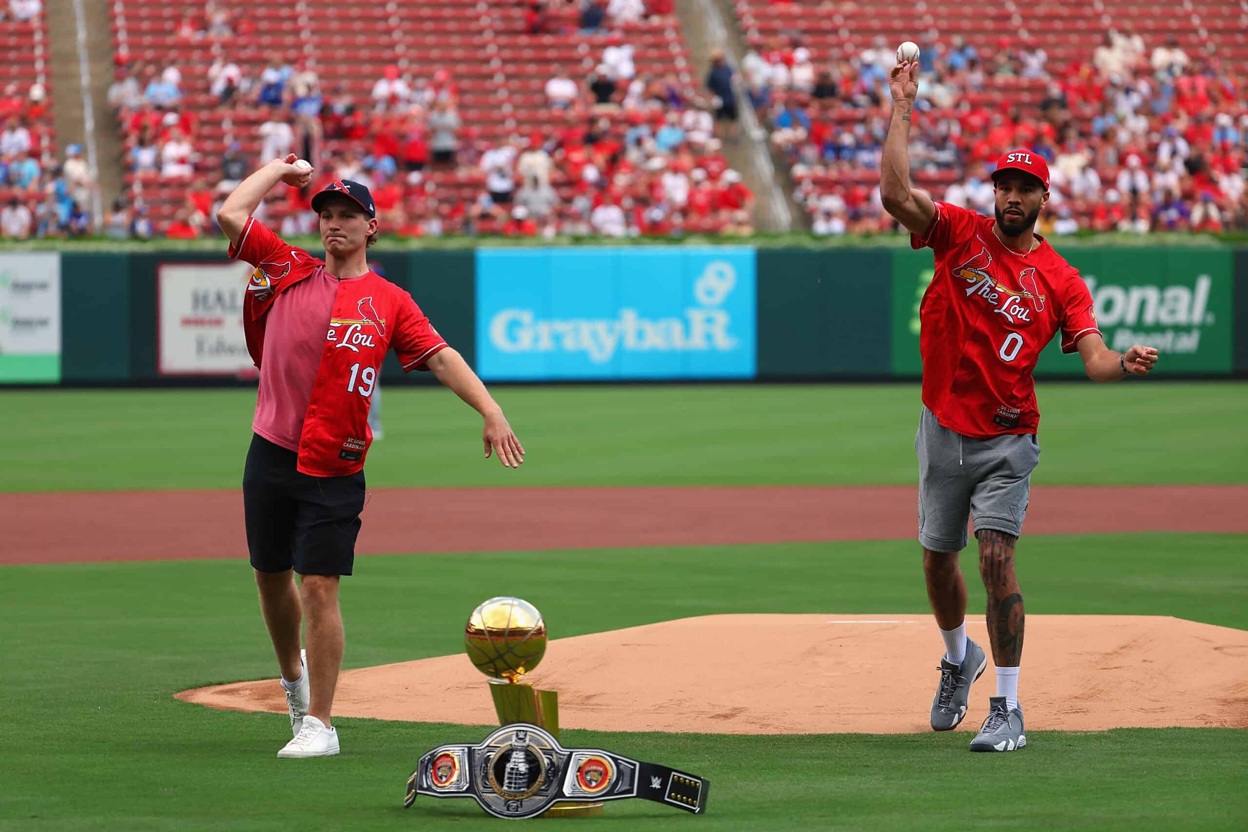 Jayson Tatum Throws Out First Pitch Of MLB Game Sunday