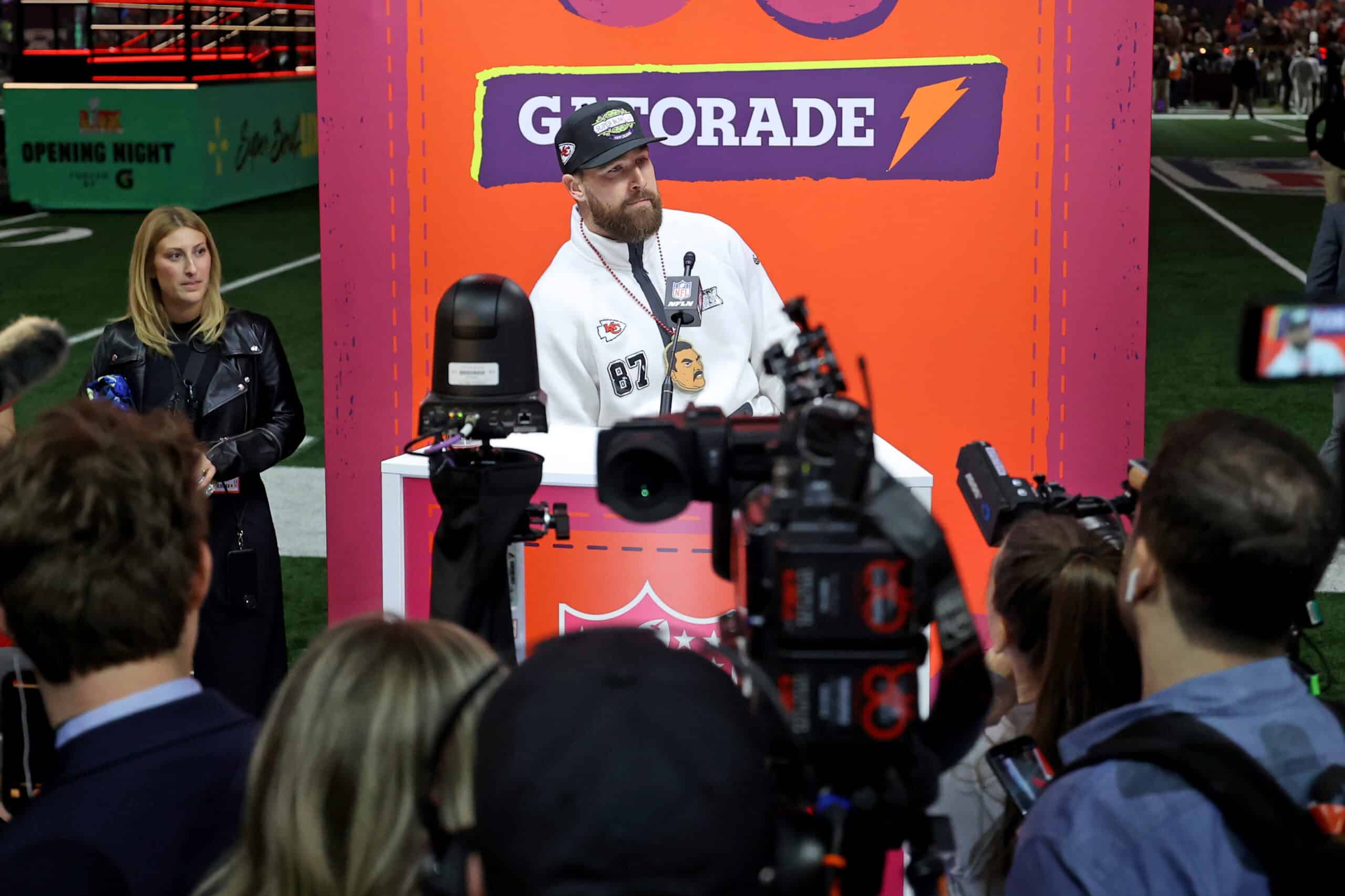 Travis Kelce Is Not Happy With The Media's Questions At Super Bowl